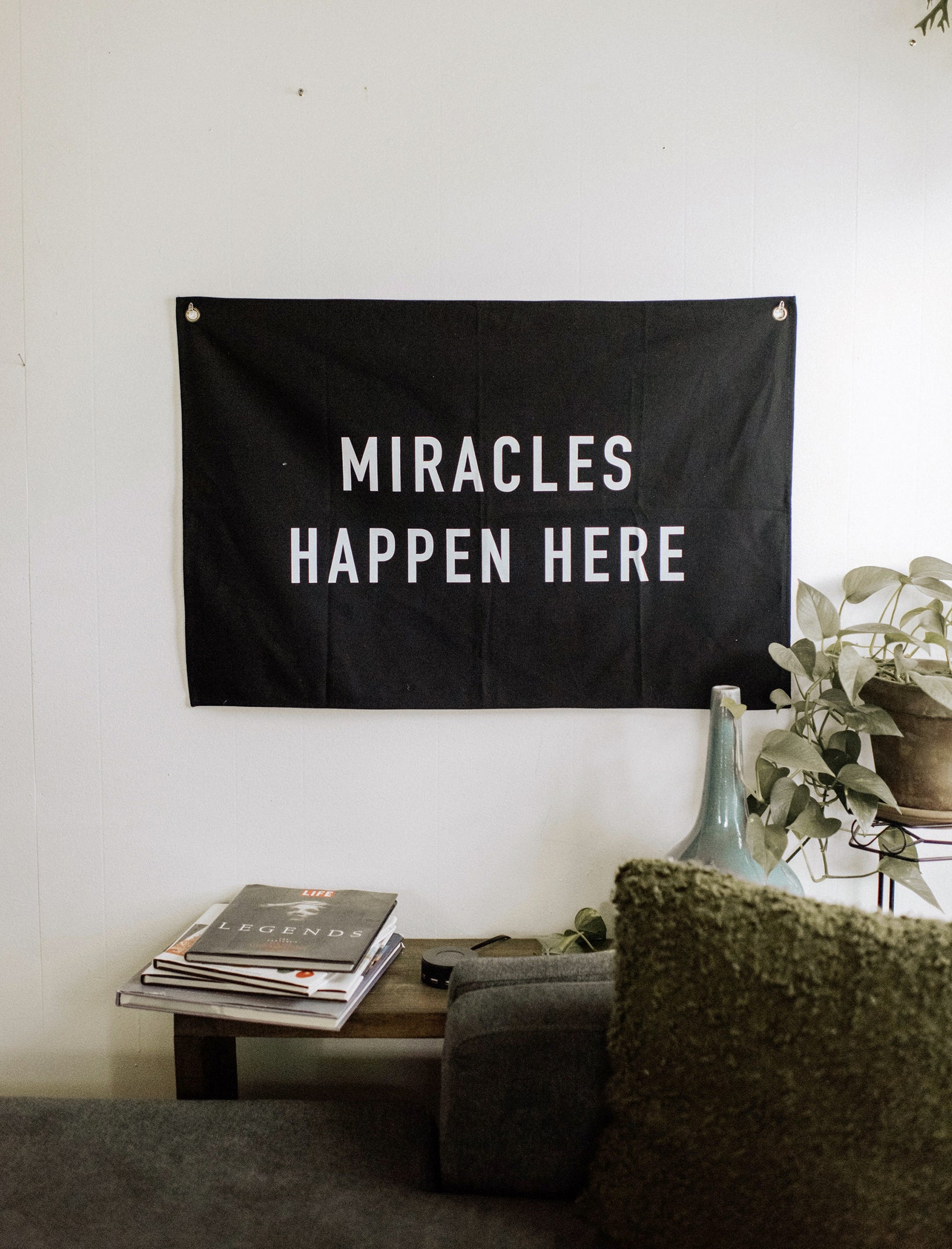 Canvas Banner: Miracles Happen Here