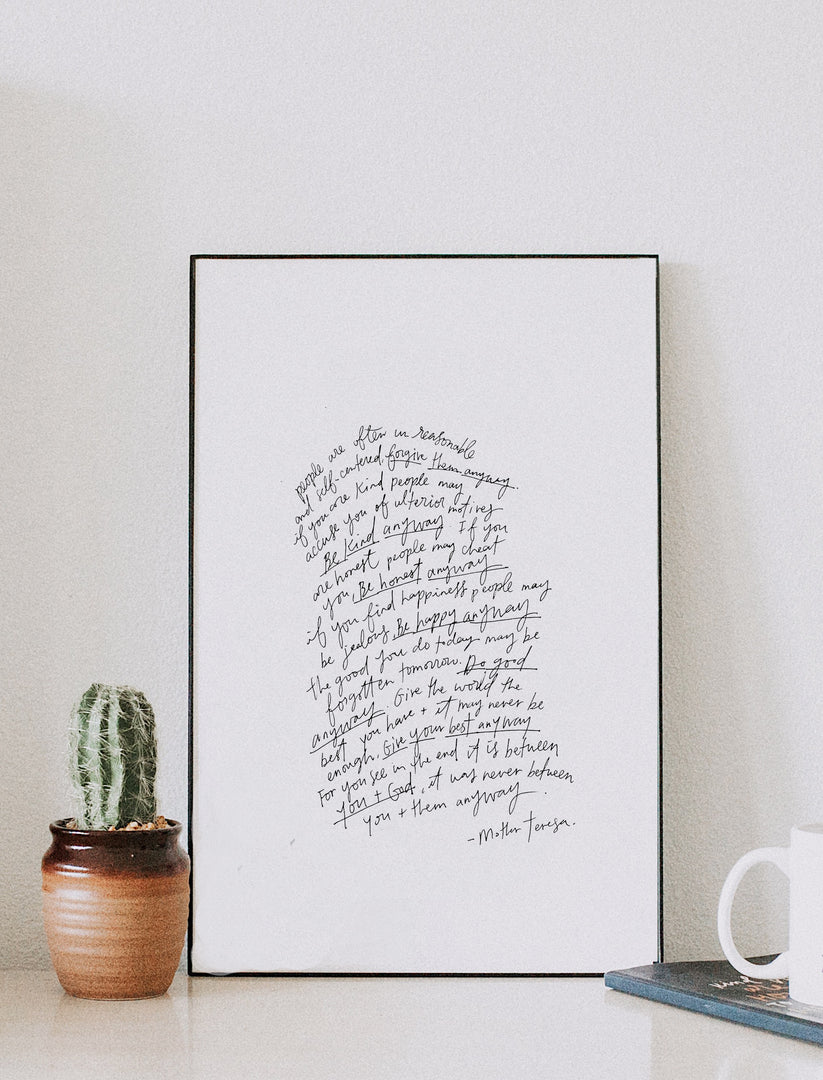 11x17 Do It Anyway Poem