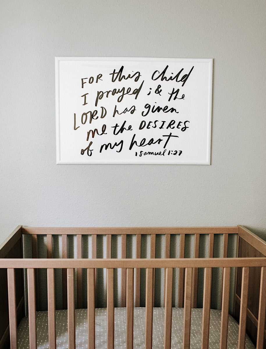 Poster: For this child I prayed – jenessawaitshop